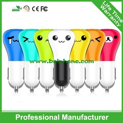 2015 New products Portable micro car charger usb dual usb car charger