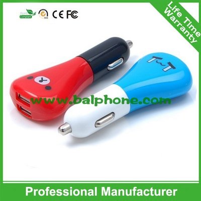 2015 New products Portable micro car charger usb dual usb car charger
