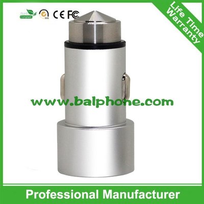 2015 top selling 5V 3.1A stainless steel dual usb Car Charger Manufacturers & Factory of U