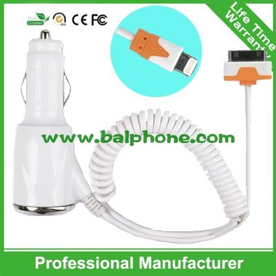 Fashion with cable car charger for iphone5/iphone4/HTC/Sumsung cellphone