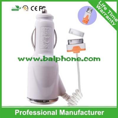 Fashion with cable car charger for iphone5/iphone4/HTC/Sumsung cellphone
