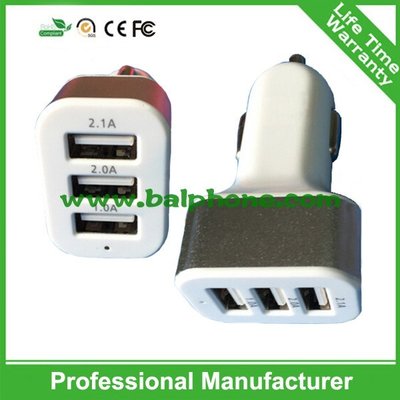 4.8A Aluminum 3 USB car charger
