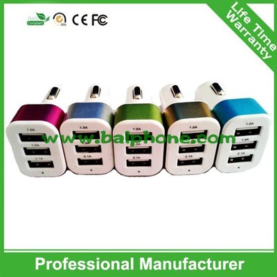 4.8A Aluminum 3 USB car charger