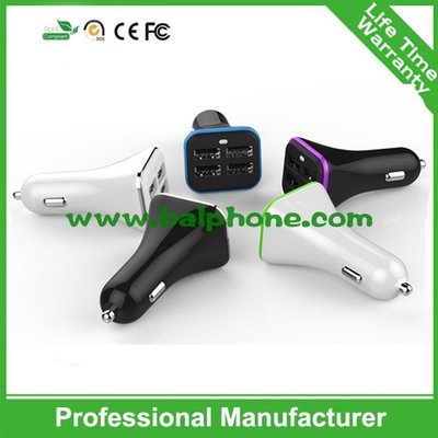 2015 New Product 4 port usb car charger for samsung iphone car charger