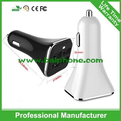 2015 New Product 4 port usb car charger for samsung iphone car charger