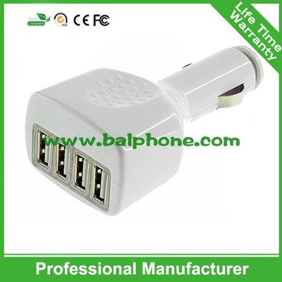 Hot sale 2.1A 4usb ports car charger for iphone for ipad