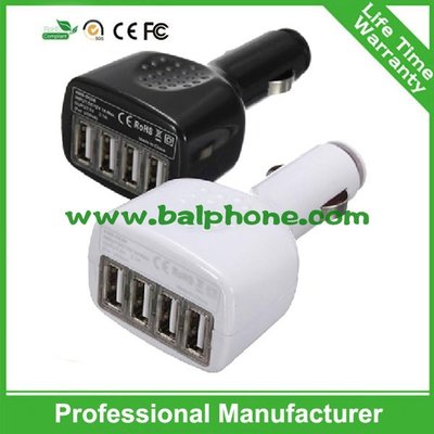 Hot sale 2.1A 4usb ports car charger for iphone for ipad