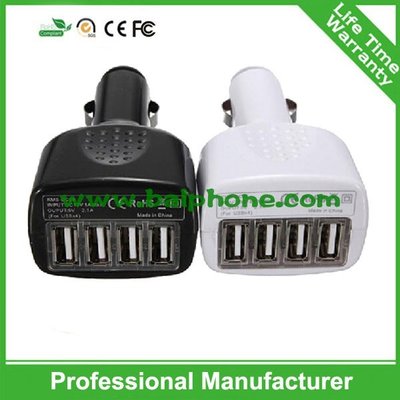 Hot sale 2.1A 4usb ports car charger for iphone for ipad