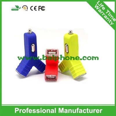 special USB Y style product dual usb car charger for mobile phone