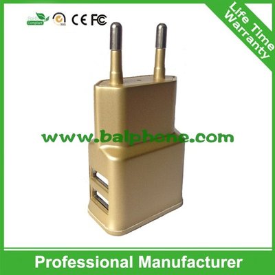 CE approved 5V/2.1A White wholesale mini dual usb wall charger for iphone