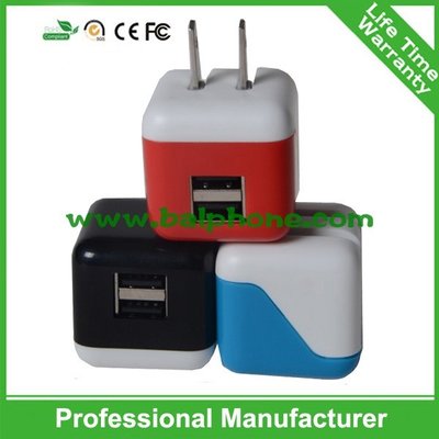 high quality 5V 2.1A dual usb mobile phone travel charger,home charger,wall charger