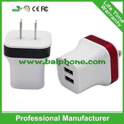 US Plug 2 usb wall usb charger 5V2.1A