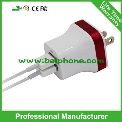 US Plug 2 usb wall usb charger 5V2.1A