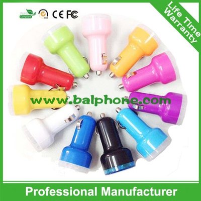 Car Cigarette Powered Dual 2 USB Adapter Charger for Mobile phone