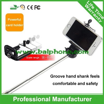 Selfie stick wireless bluetooth with remote controll made in china for mobile accessory