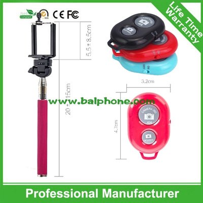 Selfie stick wireless bluetooth with remote controll made in china for mobile accessory