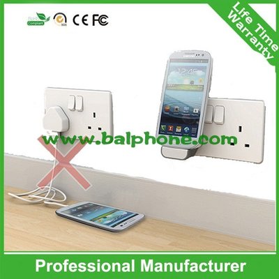 2015 New design USB wall charger with mobile phone holder