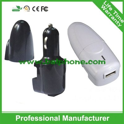 2015 new design 2 in 1 travel charger and car charger cell phone car charger