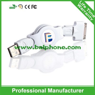 wholesale retractable usb cable for iphone 4 extension retractable usb cable