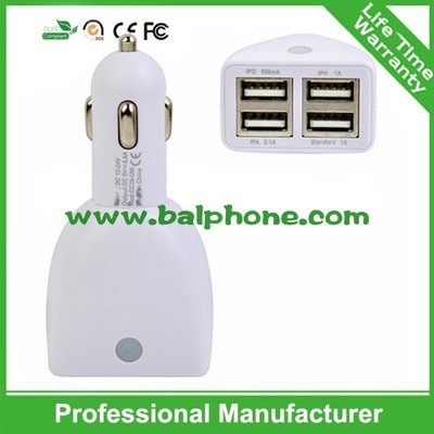 High speed 5V/4.2A 4USB port car charger for iPhone for iPad for Tab