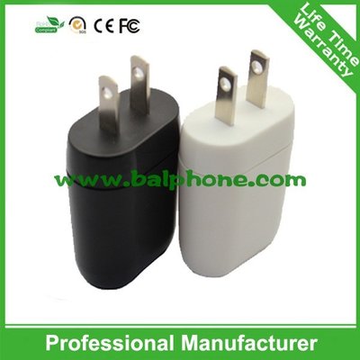 Single USB travel charger ,1A Wall Charger shenzhen Factory supplied