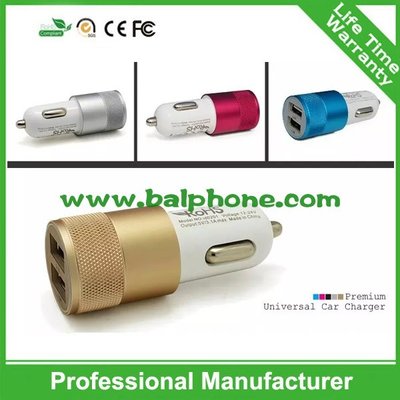 2.1A mini Dual USB Car battery charger mobile charger smart charger