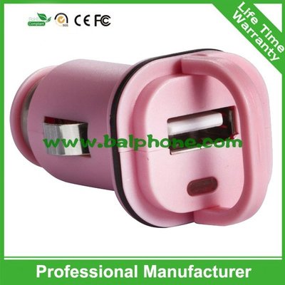 With Pull-tab 5V 1.0A MIni USB Vehicle Charger with Pull Tab USB Car Charger