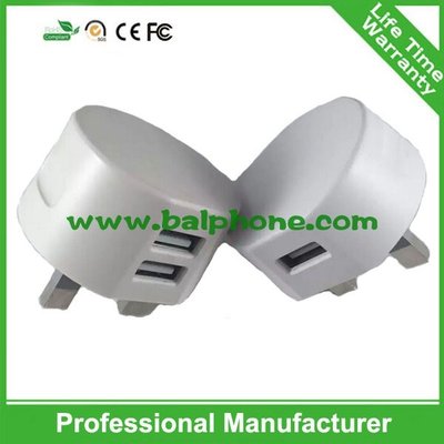 2015 Hot!!!2A dual usb wall charger uk mains charger 3 pin uk plug adapters