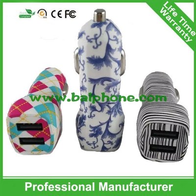 Useful unique dual usb car charger,exquisite car charger kit
