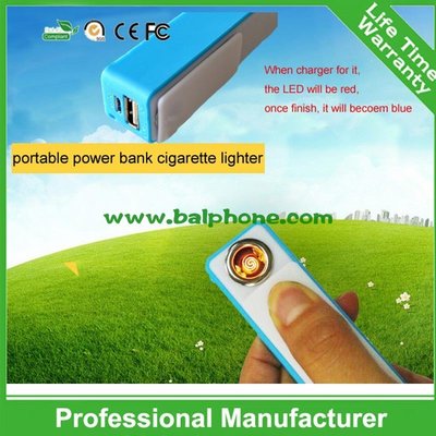 Portable Power Bank Multi Function Mini Flashlight+cigar Lighter+ Mobile power bank