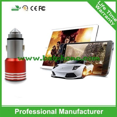 2015 hot selling 5V 3.1A stainless steel dual usb Car Charger