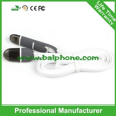 New released Fashion 2 in 1 charging cable Series for iPhone and Android data cable