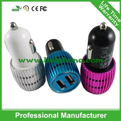 Professional universal 5V 2.1A Dual usb car charger manufacturer