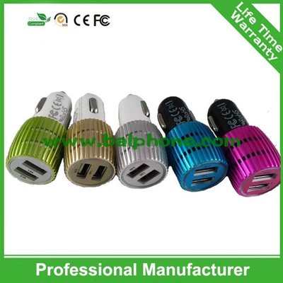 Professional universal 5V 2.1A Dual usb car charger manufacturer
