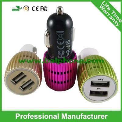 Professional universal 5V 2.1A Dual usb car charger manufacturer