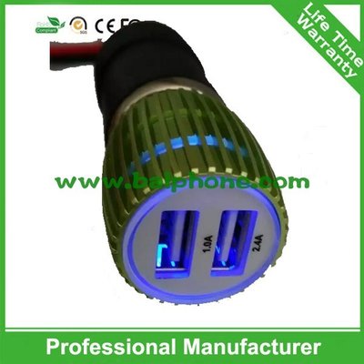 Professional universal 5V 2.1A Dual usb car charger manufacturer