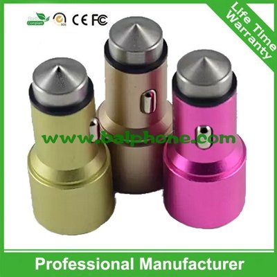 2015 top selling 5V 3.1A stainless steel dual usb Car Charger