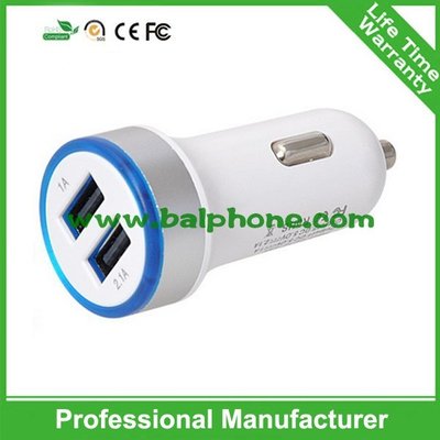 2015 new products private mode 2 port usb car charger with CE ROHS FCC
