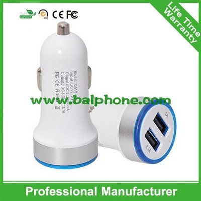 2015 new products private mode 2 port usb car charger with CE ROHS FCC