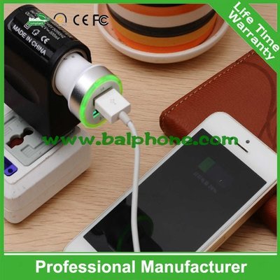 2015 new products private mode 2 port usb car charger with CE ROHS FCC
