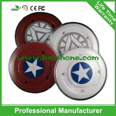 Captain America universal Qi wireless charger for samsung s4 s5 s6 for iphone
