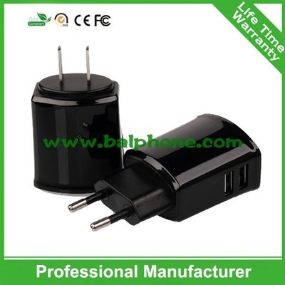 2015 Newest 2 USB Port Travel Charger For Samsung/Iphone Mobile Phone