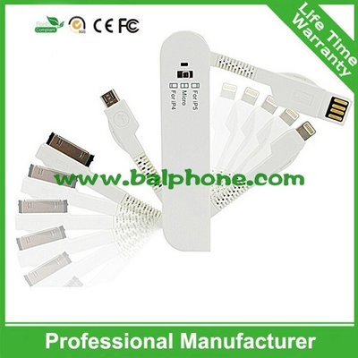 3 in 1 Swiss Army Knife Style USB OTG Data Cable for Smartphone with LED light