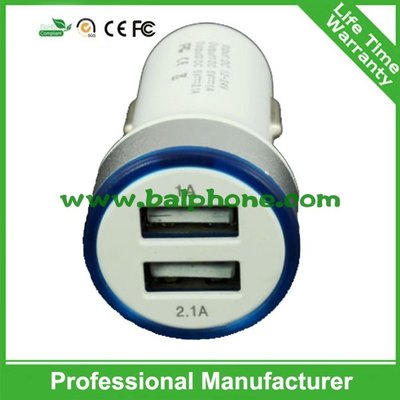 3.1A double mini usb car charger