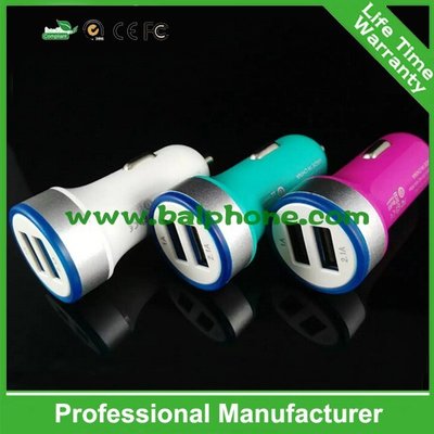 3.1A double mini usb car charger