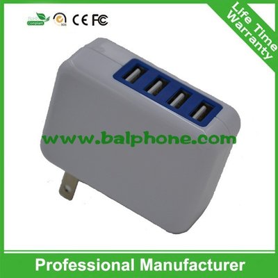 2016 brand new travel charger 4 usb wall charger