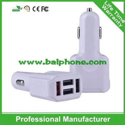 Fireproof Private new mould car charger type-C Quick car charger 2 USB 3 usb car charger