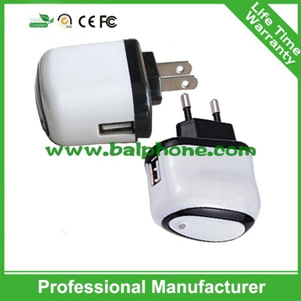 2015 hotsales wall/travel charger 5v1a single port micro usb home outlet