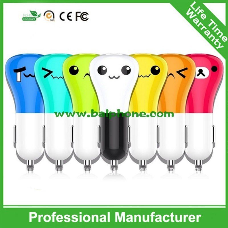 2015 New products Portable micro car charger usb dual usb car charger