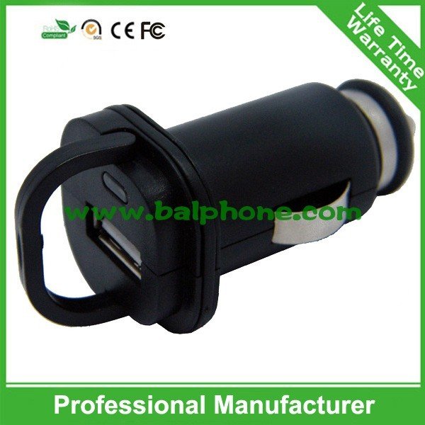 With Pull-tab 5V 1.0A MIni USB Vehicle Charger with Pull Tab USB Car Charger